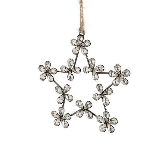 Jeweled Floral Star Ornament | Pottery Barn