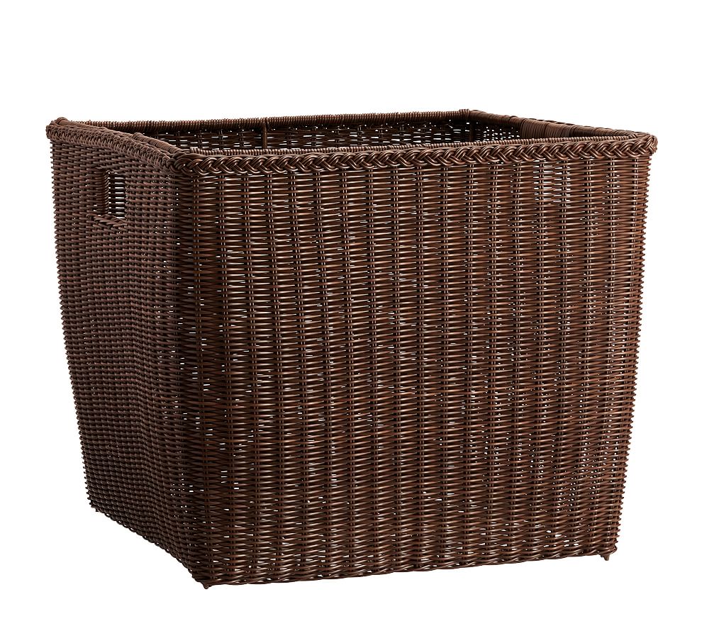Palmetto Outdoor Storage Baskets - Honey | Pottery Barn