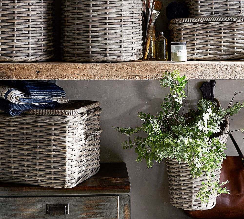 Aubrey Woven Hanging Storage Basket | Pottery Barn