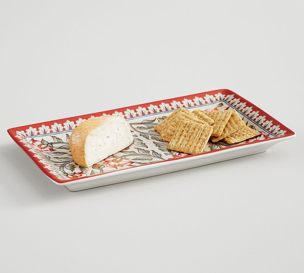Ava Rectangular Platter - Red | Pottery Barn