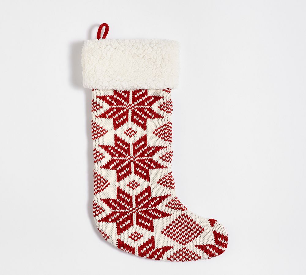 Fair Isle Snowflake Stocking | Pottery Barn