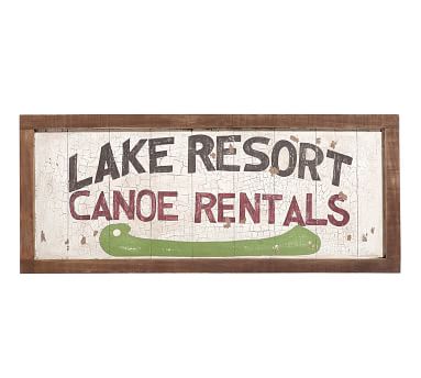 Canoe Rental Sign | Wall Decor | Pottery Barn