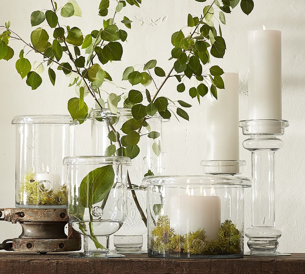 Branson Glass Pillar Candle Candle Holder | Pottery Barn