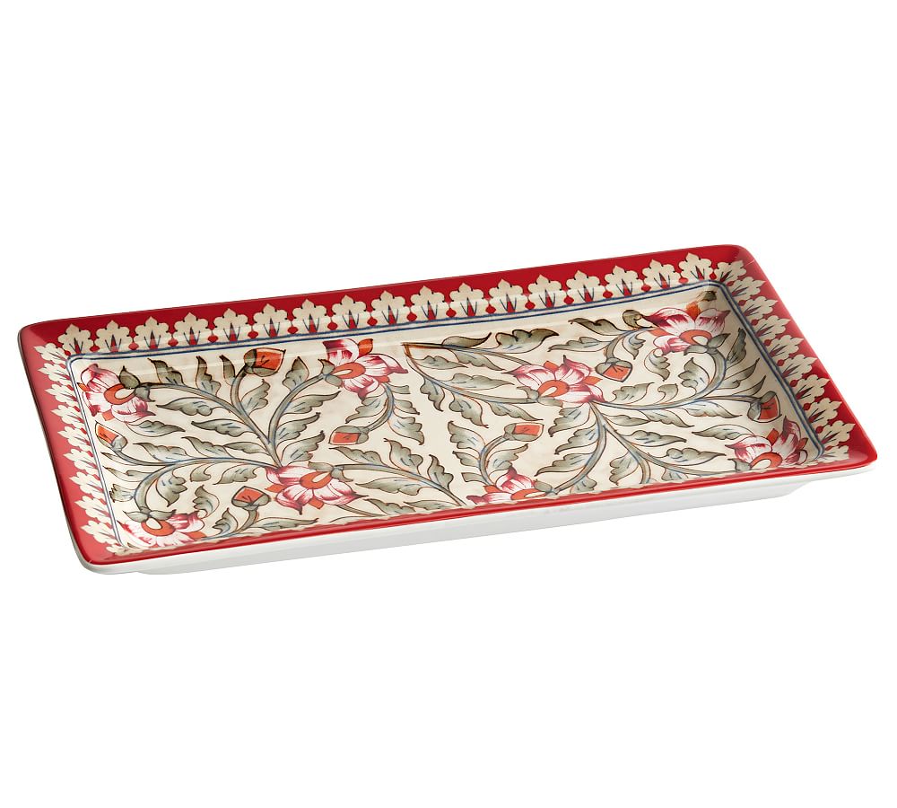Ava Rectangular Platter - Red | Pottery Barn
