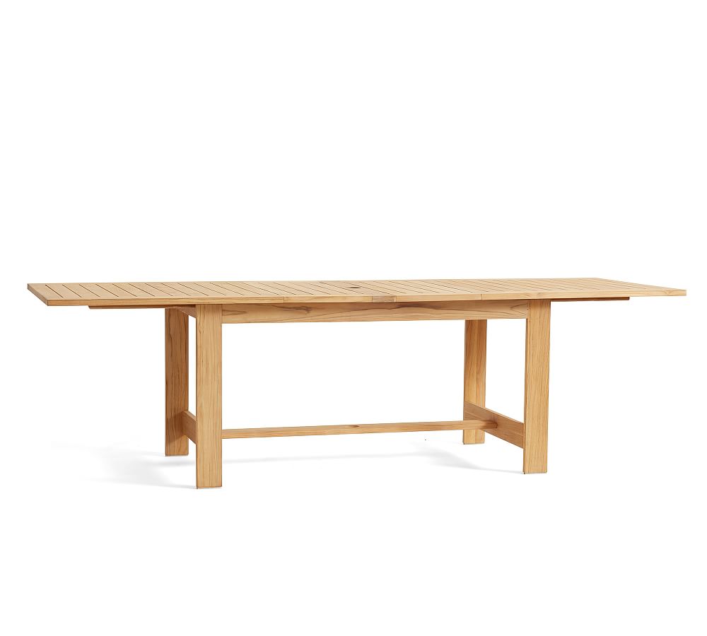Malibu Teak Rectangular Extending Outdoor Dining Table | Pottery Barn