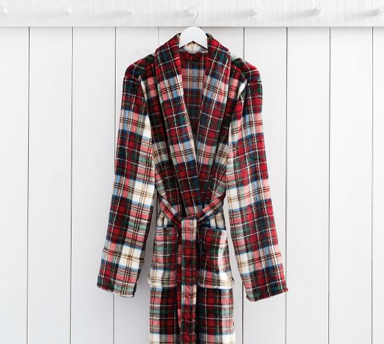 Declan Plaid Robe | Pottery Barn
