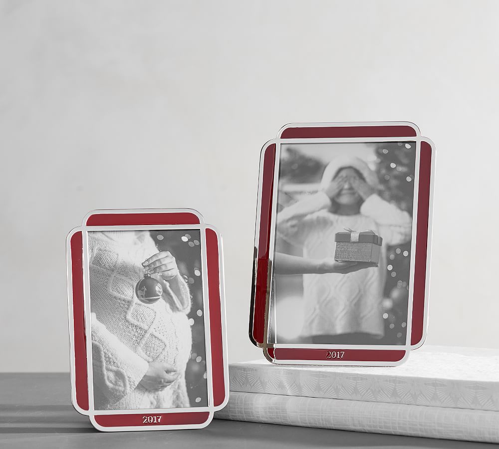 Enamel 2017 Date Frames - Red | Pottery Barn