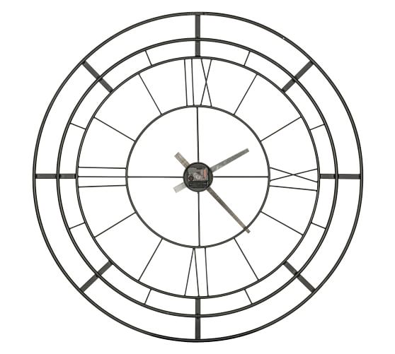 Wyatt Oversized Wall Clock - 36"W | Pottery Barn