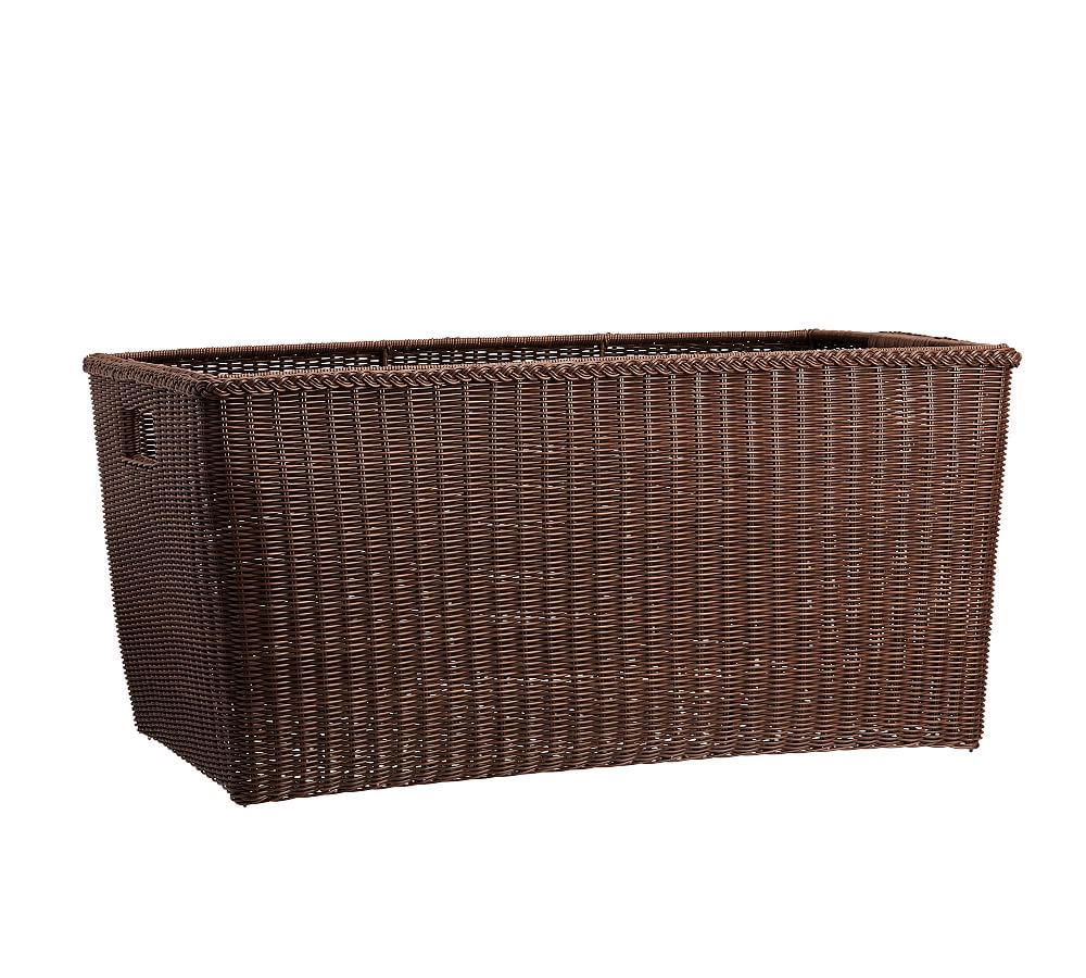 Palmetto Outdoor Storage Baskets - Honey | Pottery Barn