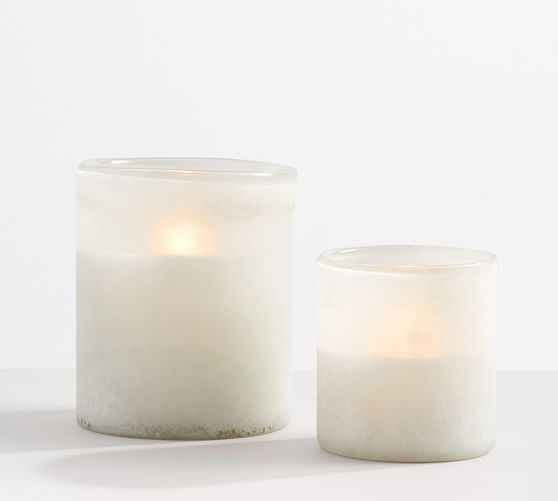 Frosted Glass Flameless Candle | Pottery Barn