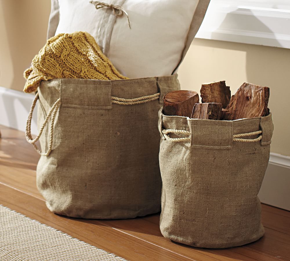 Reinforced Burlap Baskets | Pottery Barn