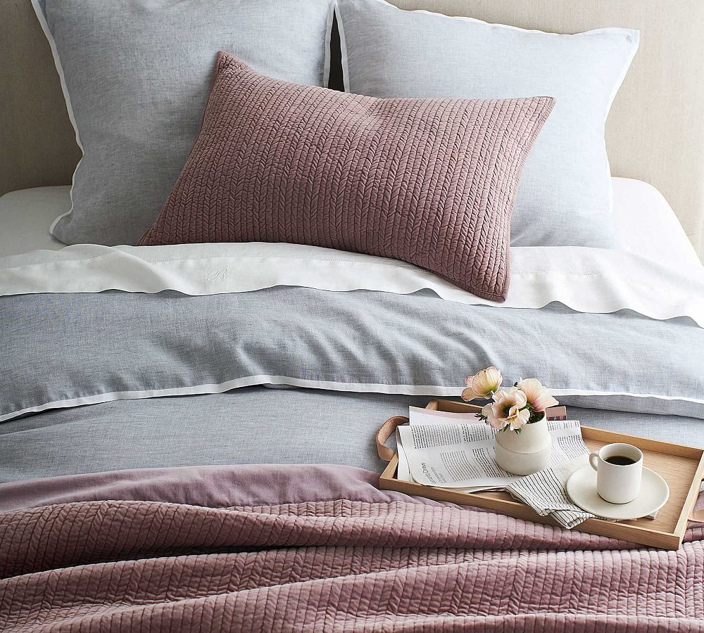 Velvet Channel Quilt | Pottery Barn