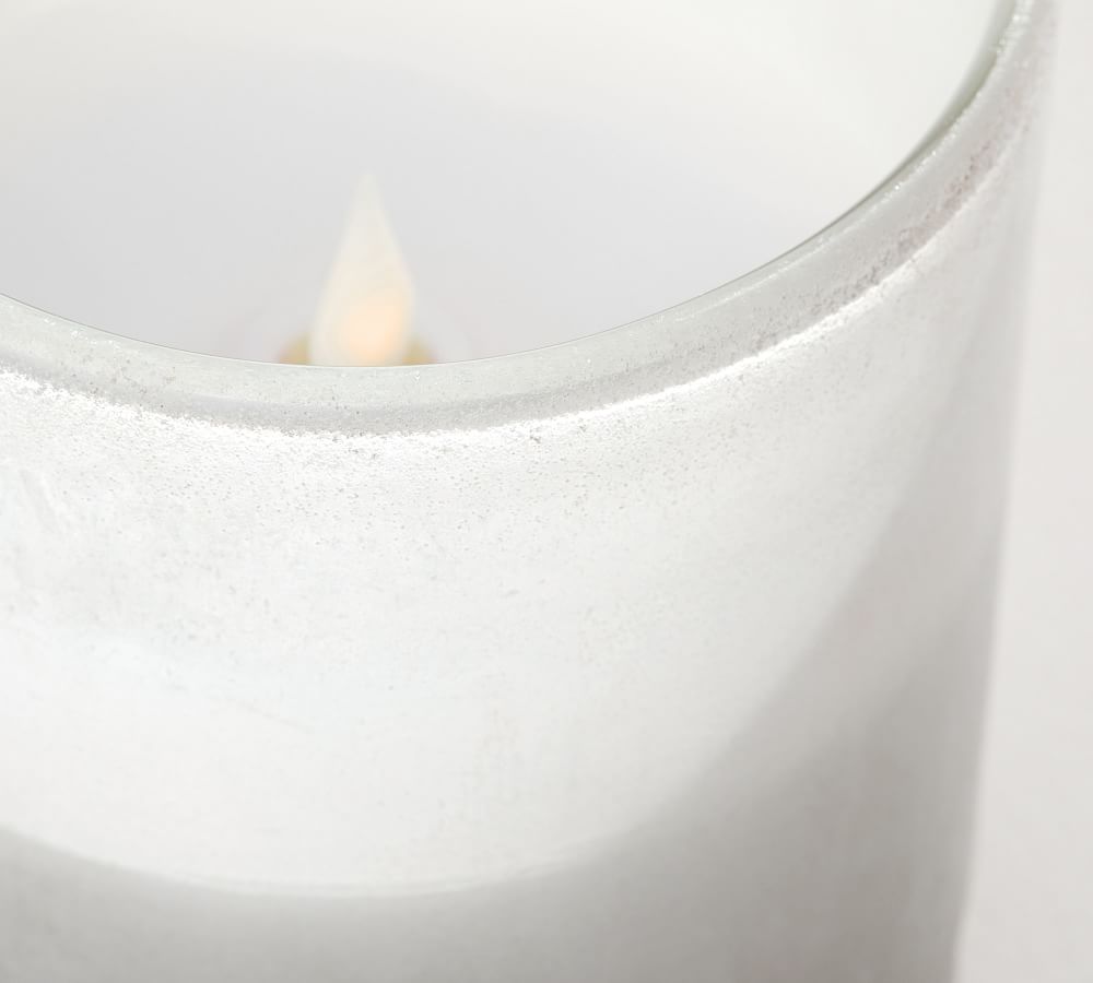 Frosted Glass Flameless Candle | Pottery Barn