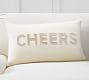 Cheers Sparkle Knit Pillow Cover | Pottery Barn