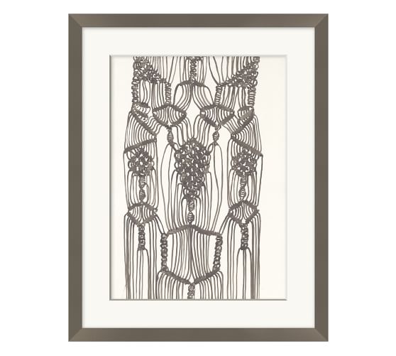 Neutral Macramé Paper Print | Pottery Barn