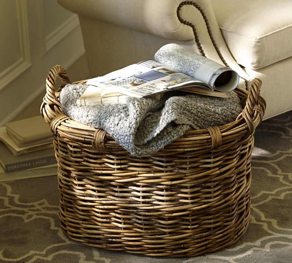 Chelsea Large Oval Storage Basket | Pottery Barn