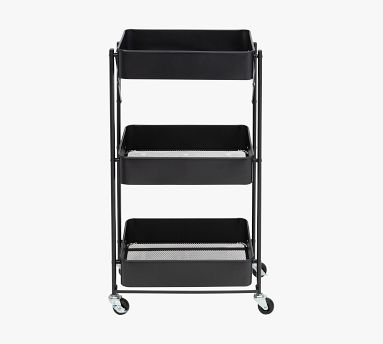 3-Tier Metal Rolling Shelf | Pottery Barn