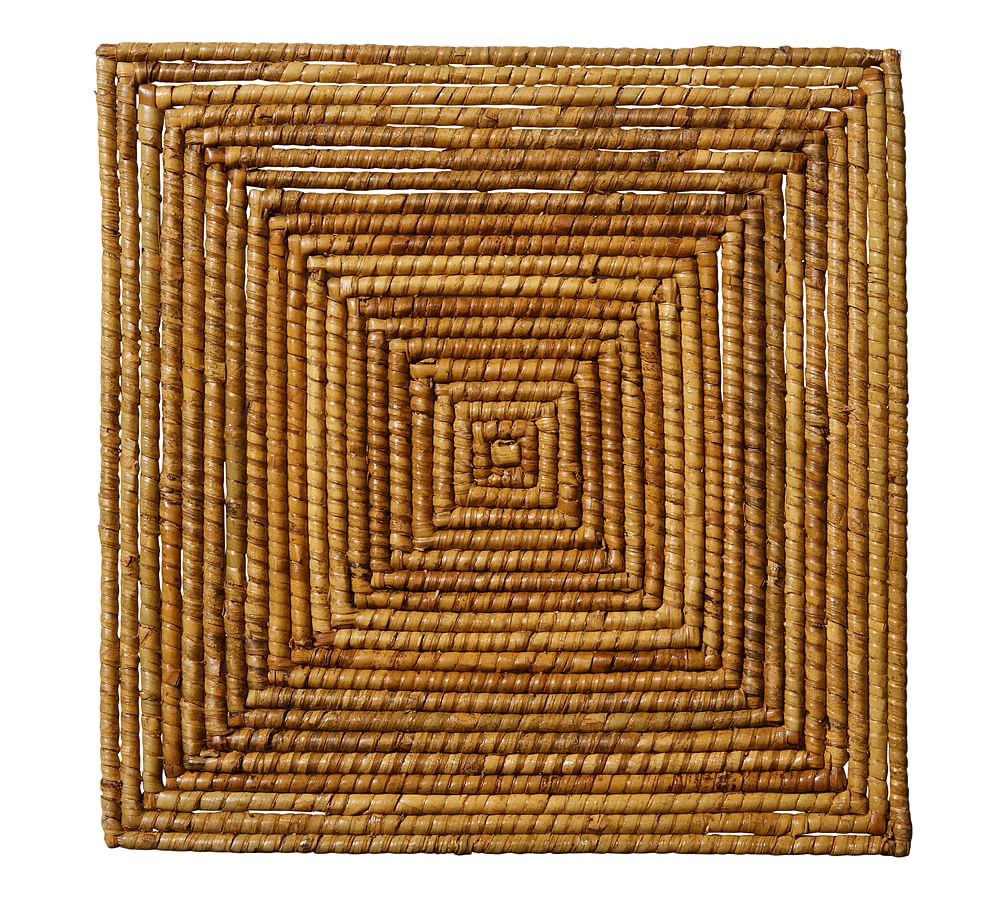 Paros Rattan Square Charger Plate | Pottery Barn