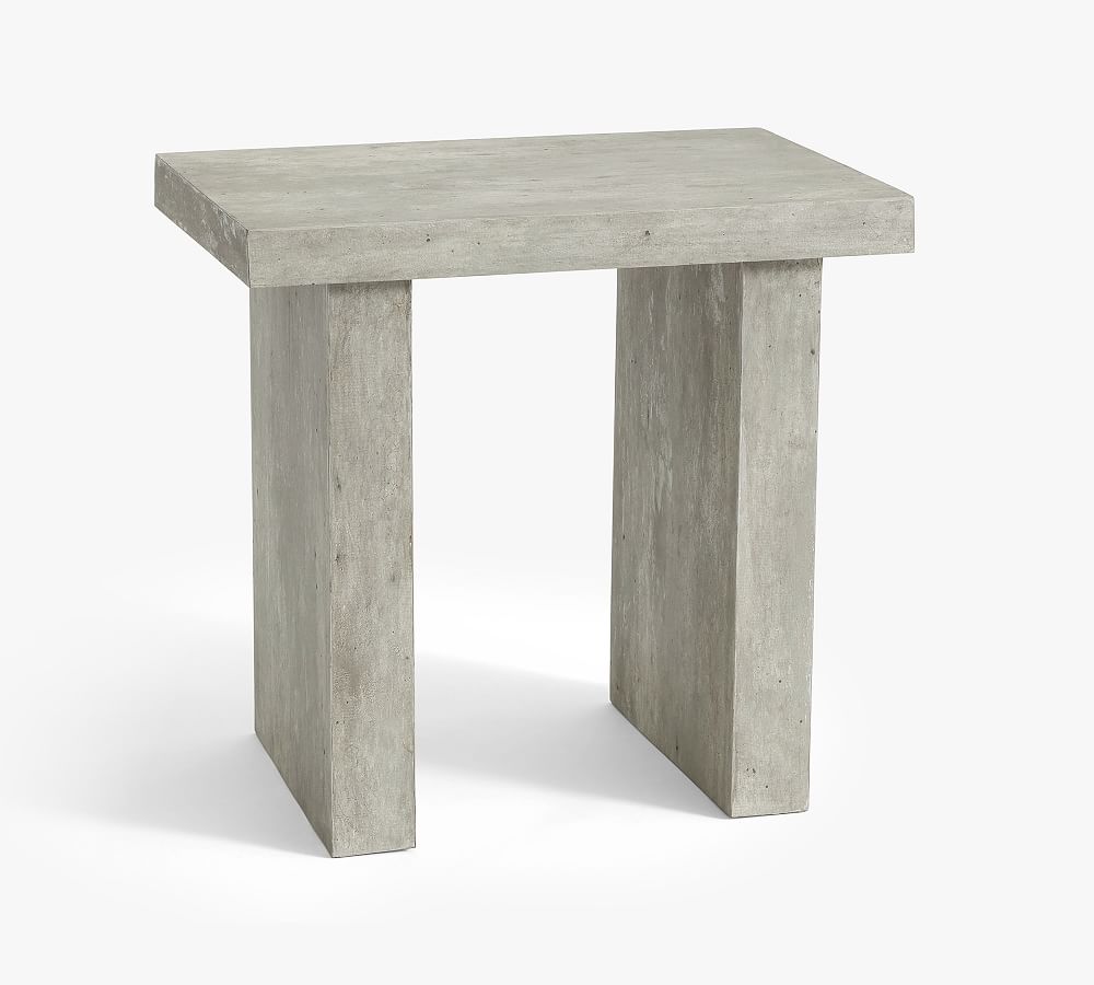 Vaccaro Rectangular Concrete End Table | Pottery Barn
