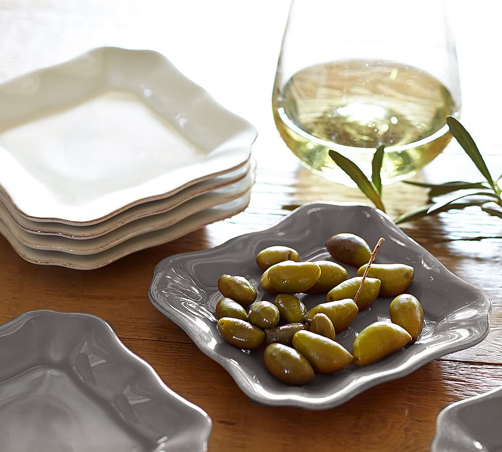 Cambria Handcrafted Stoneware Appetizer Plates | Pottery Barn