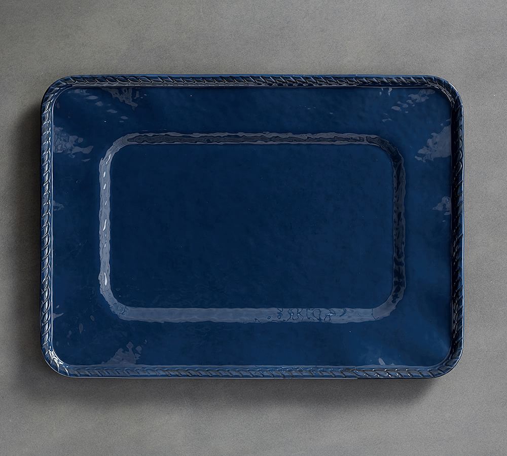 Rope Melamine Rectangular Platter | Pottery Barn
