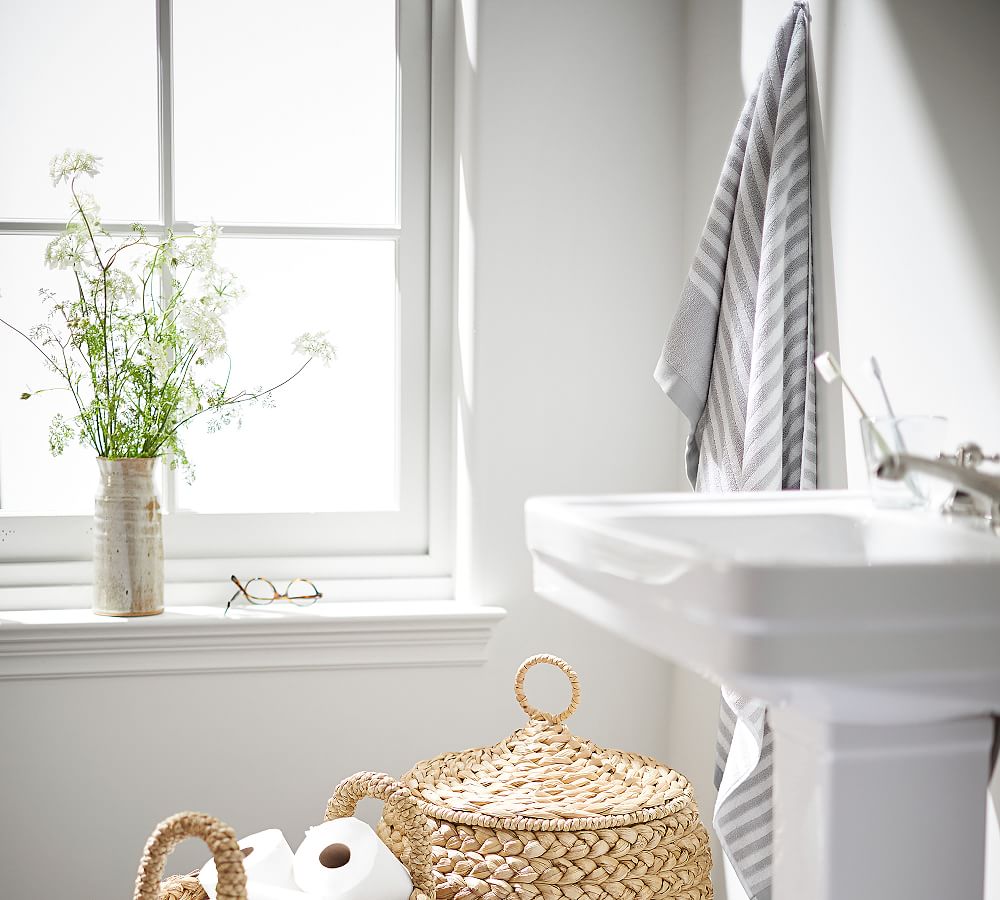 Marlo Stripe Organic Bath Towel | Pottery Barn