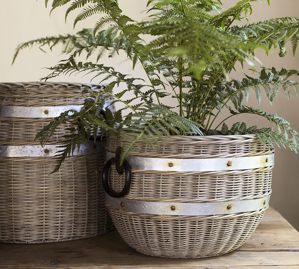 Cask Round Laundry Basket | Pottery Barn