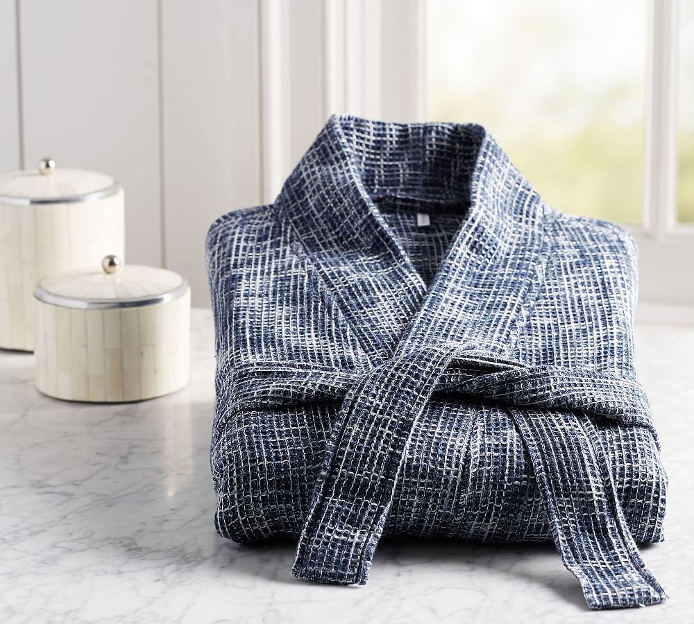 Organic Waffle Weave Lightweight Robe | Pottery Barn