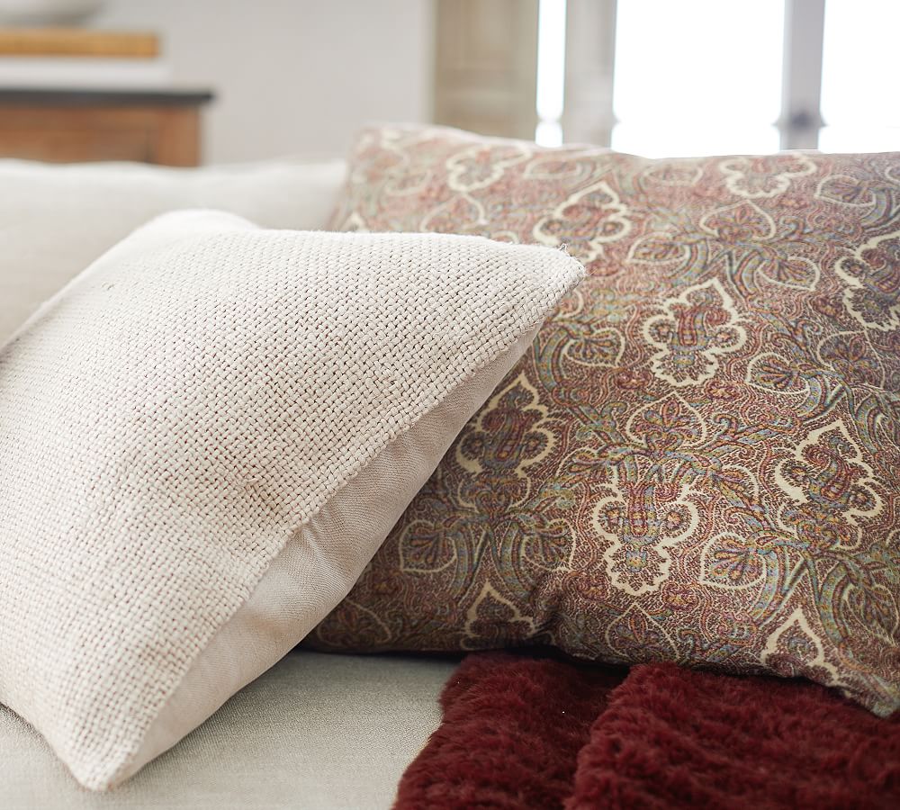 Libbey Paisley Print Decorative Pillow Cover | Pottery Barn
