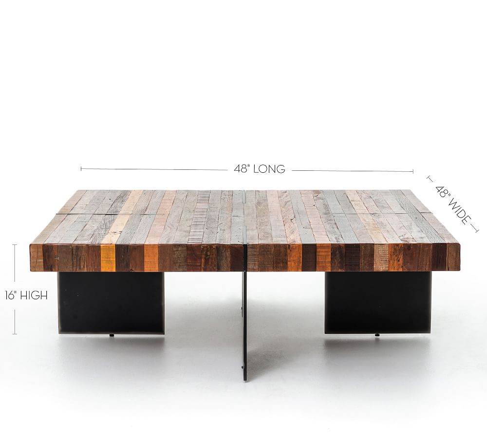 Langton Square Reclaimed Wood Coffee Table | Pottery Barn