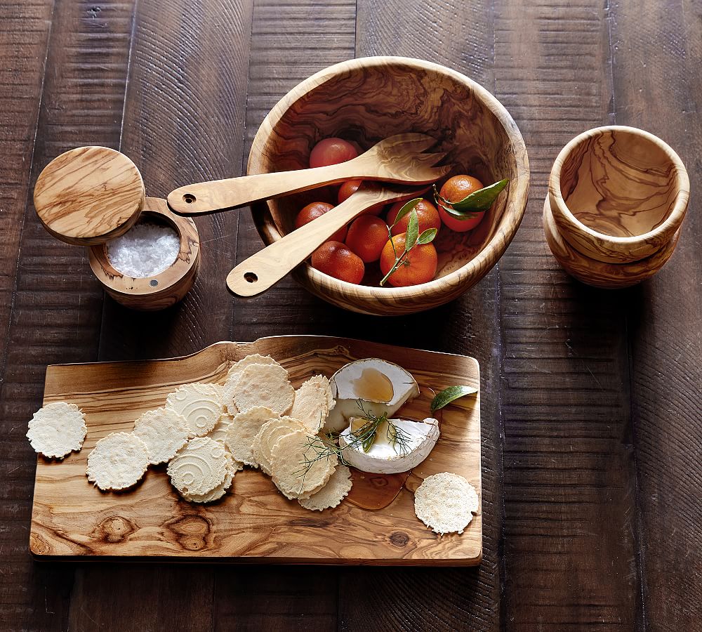 Olive Wood Salt Cellar | Pottery Barn