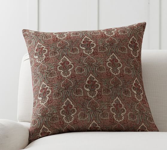 Libbey Paisley Print Decorative Pillow Cover | Pottery Barn