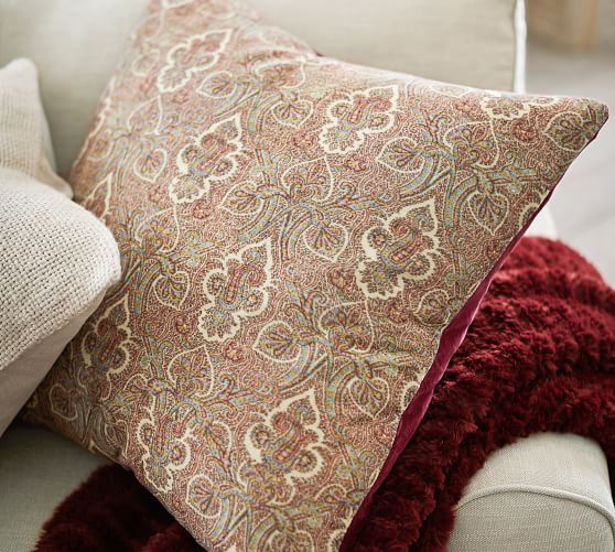 Libbey Paisley Print Decorative Pillow Cover | Pottery Barn