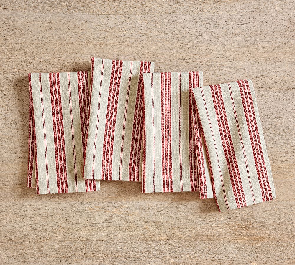 Colette Stripe Napkins - Set of 4 | Pottery Barn