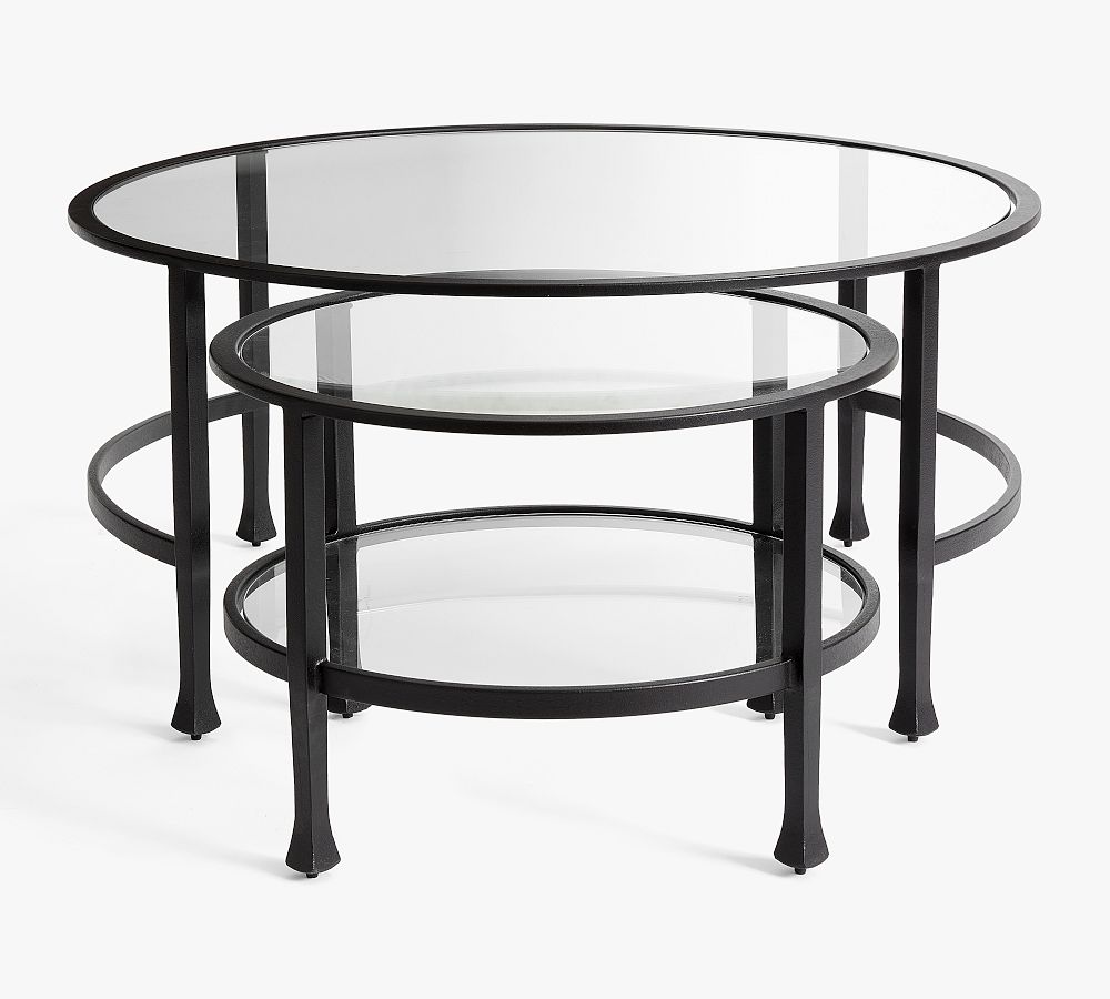Tanner Round Nesting Coffee Table | Pottery Barn