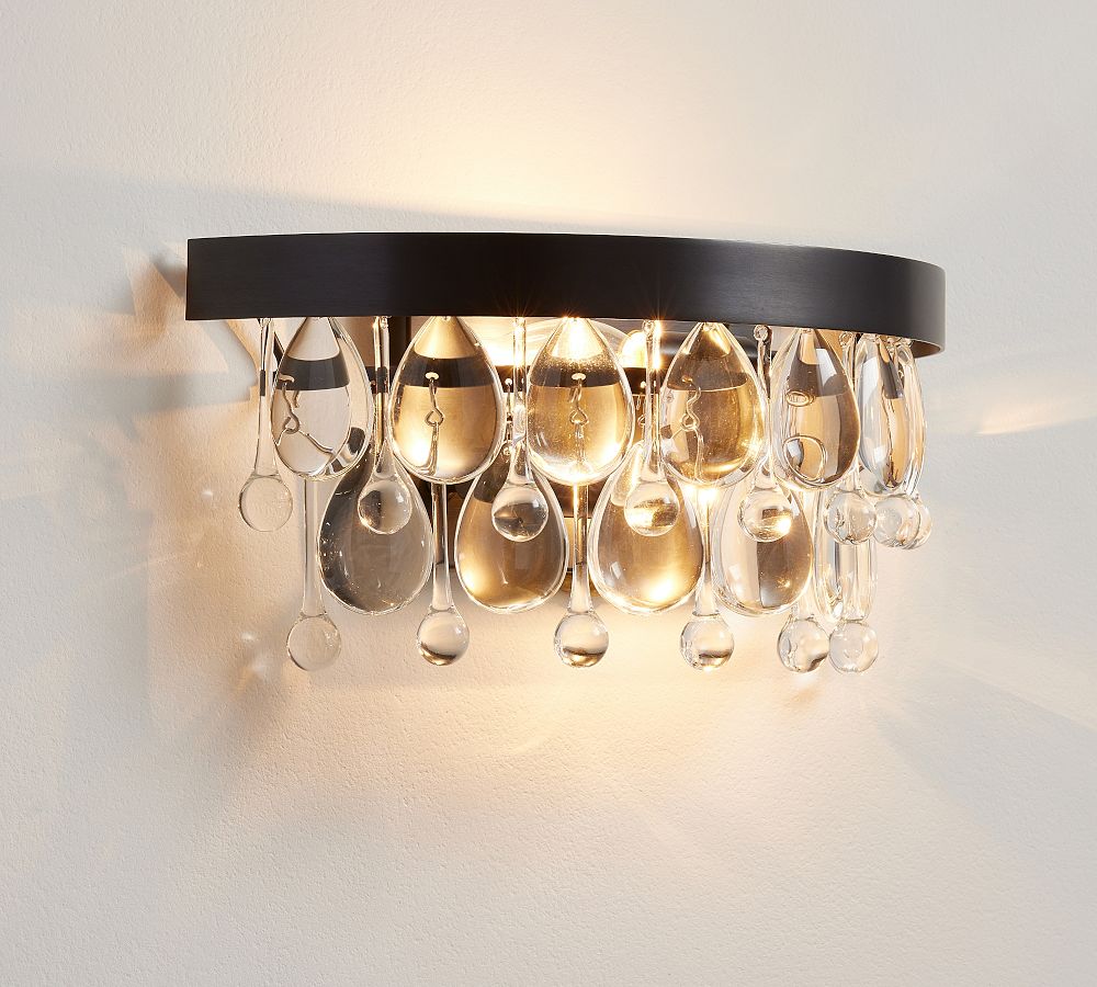 Clarissa Modern Crystal Sconce | Pottery Barn