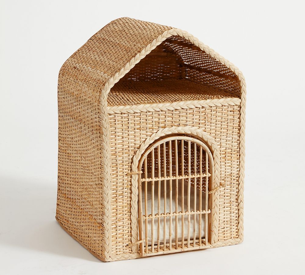 Wicker Handwoven Rattan Pet House | Pottery Barn