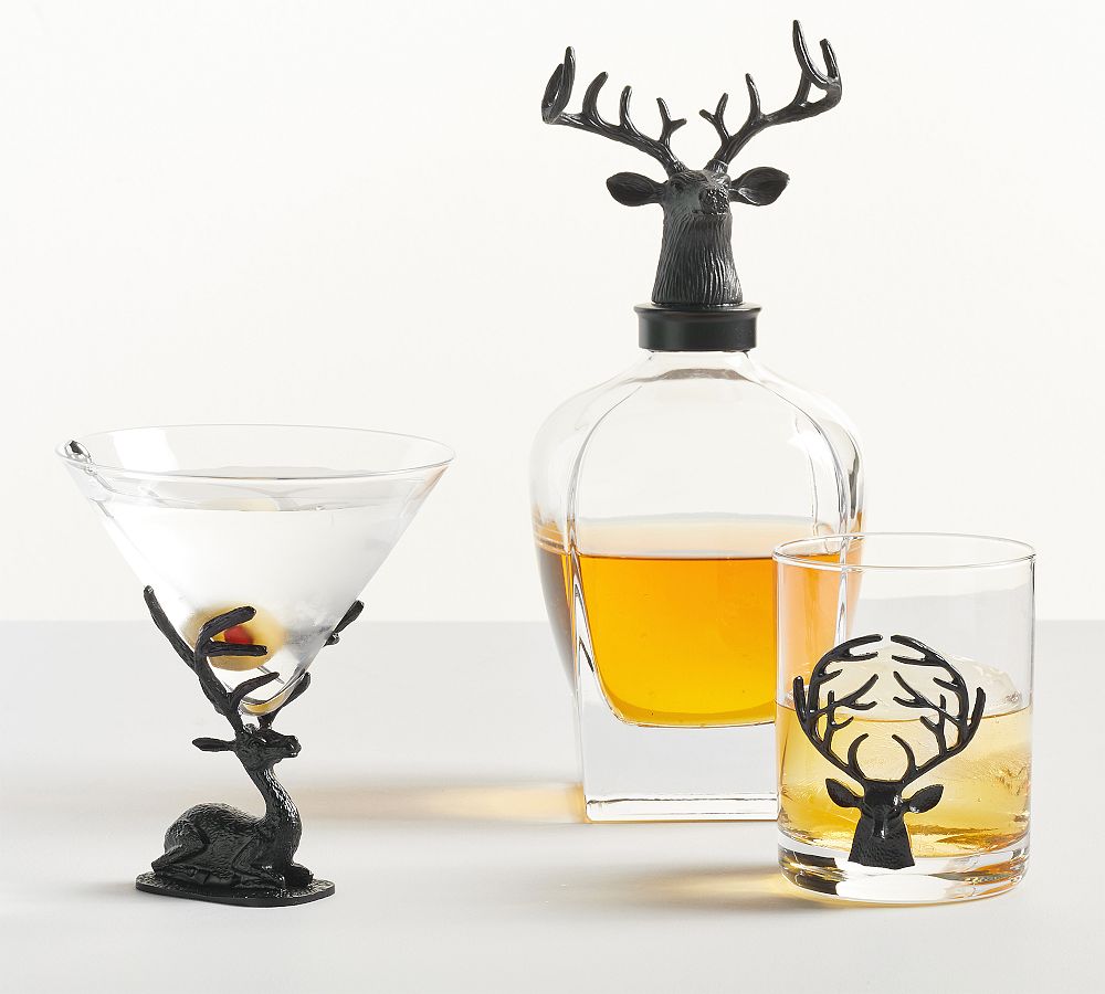 Figural Stag Glassware Collection | Pottery Barn