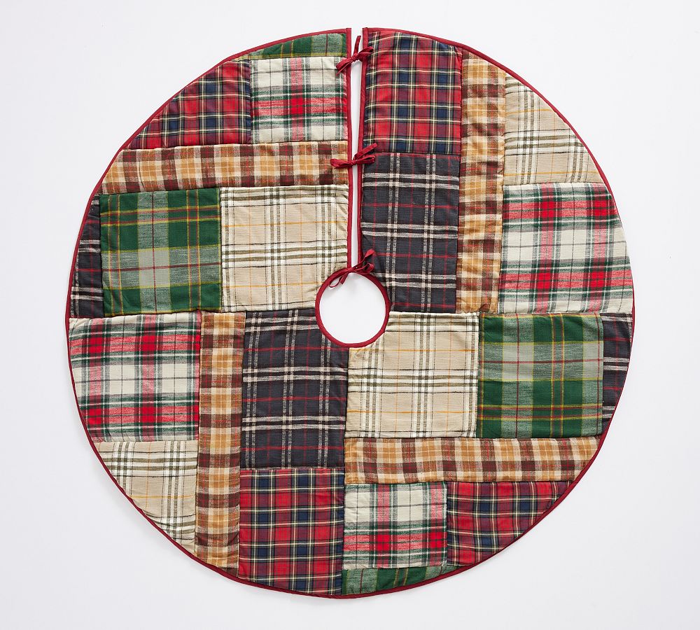 Kirk Plaid Patchwork Tree Skirt | Pottery Barn
