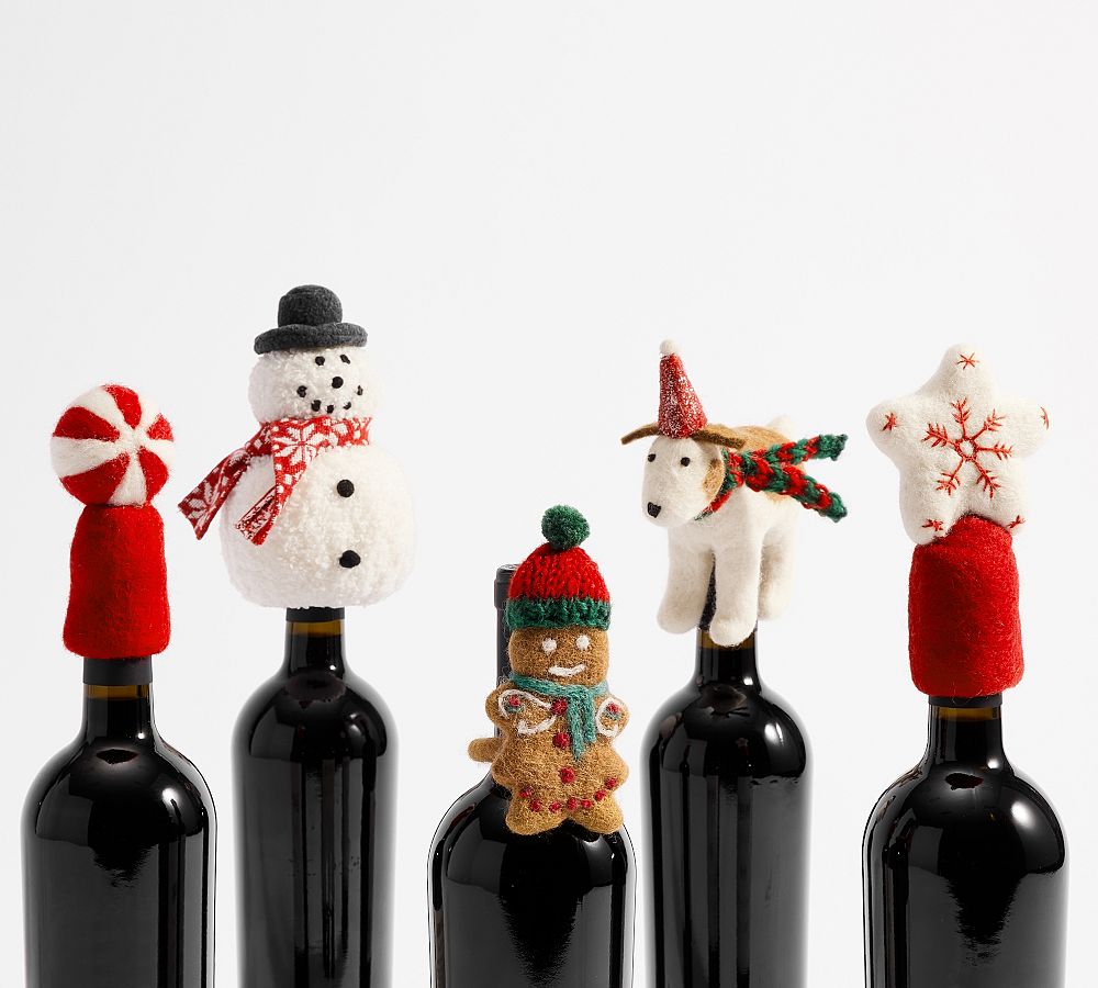 Gingerbread Wine Topper | Pottery Barn