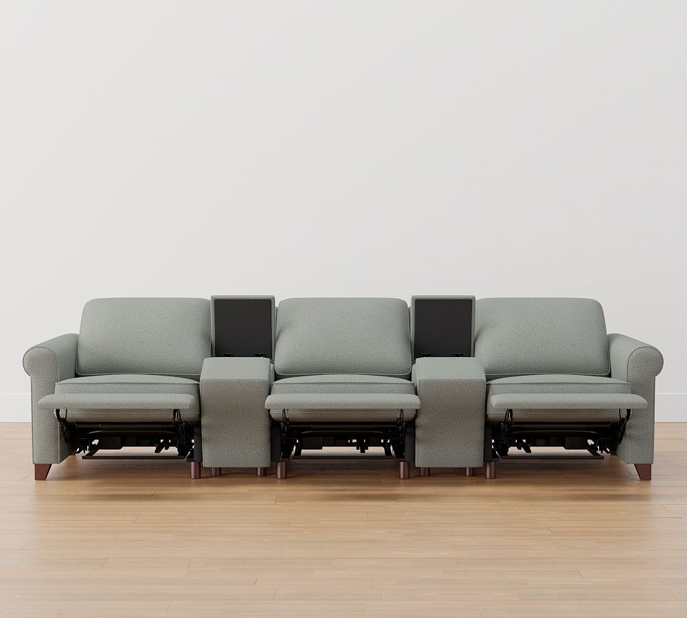 Cameron Roll Arm Upholstered Power Reclining Sofa | Pottery Barn