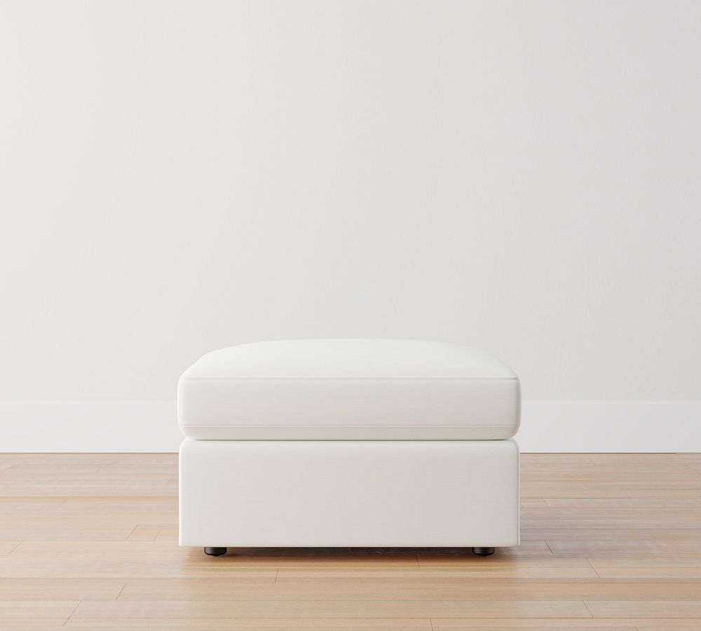 Langston Upholstered Ottoman | Pottery Barn