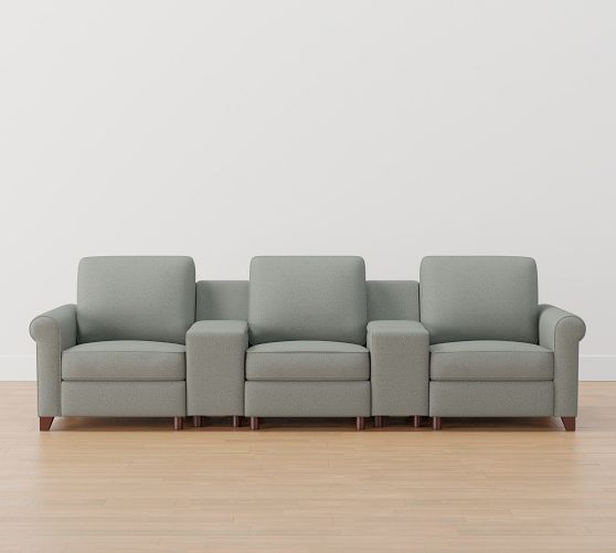 Cameron Roll Arm Upholstered Power Reclining Sofa | Pottery Barn