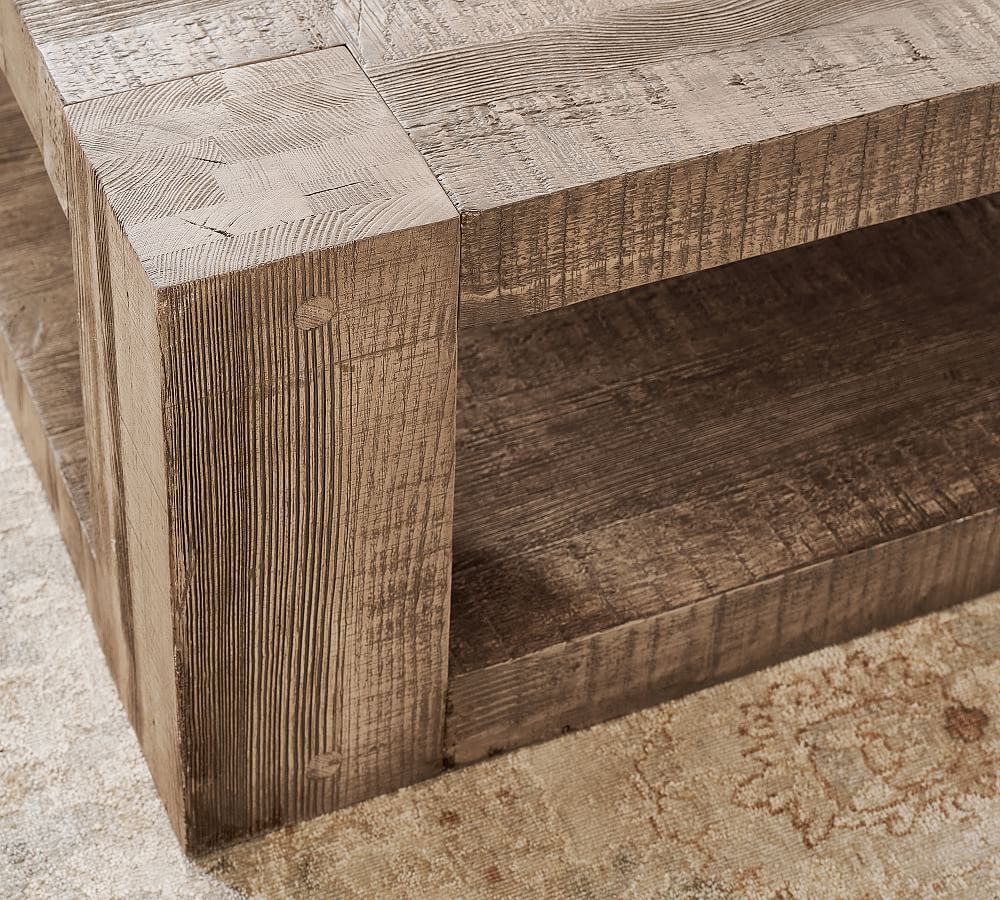 Palisades Square Reclaimed Wood Coffee Table | Pottery Barn