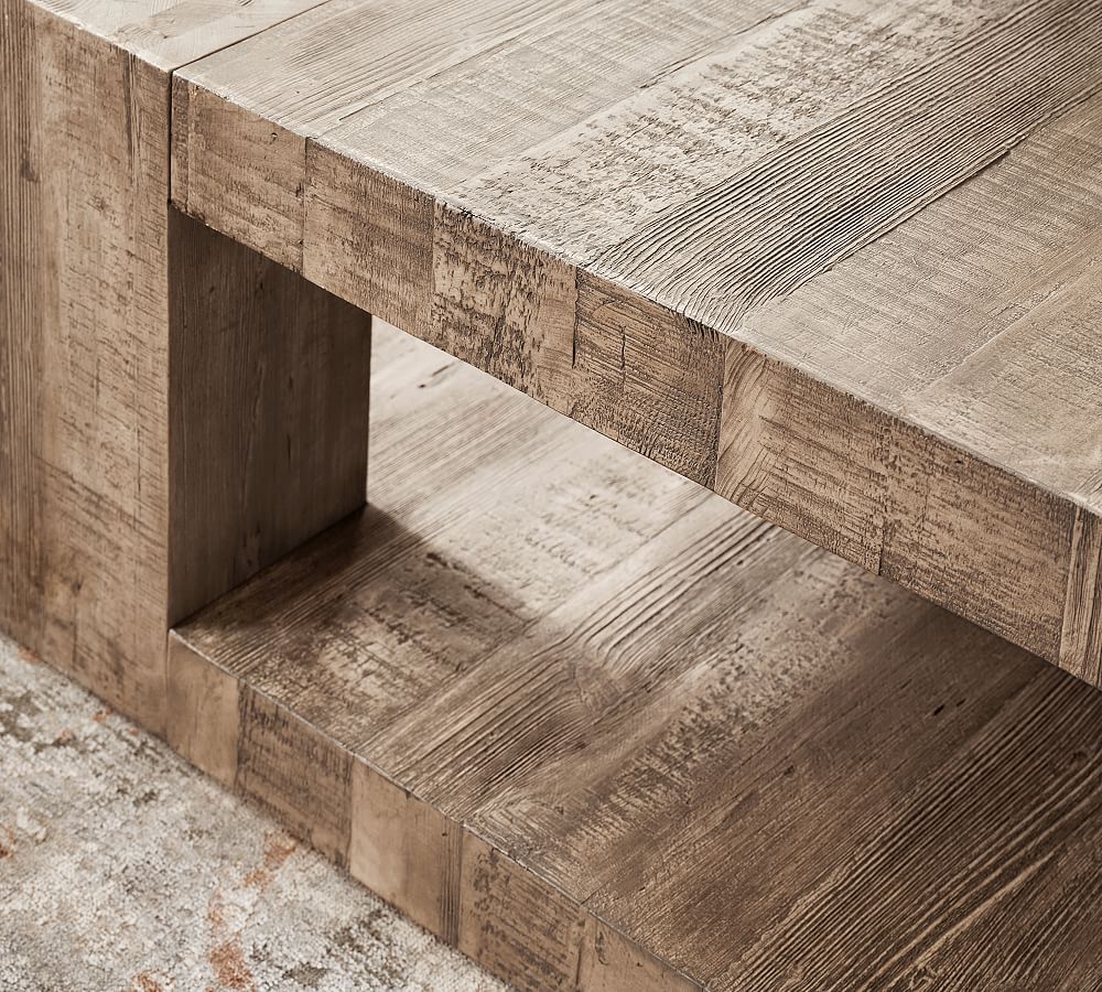 Palisades Square Reclaimed Wood Coffee Table | Pottery Barn