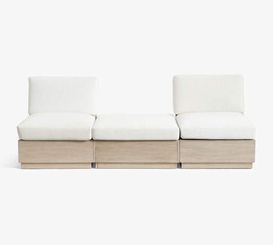 Indio Modern Platform 3-Piece Modular Outdoor Sectional | Pottery Barn