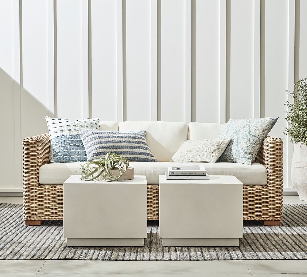 Amarissa Textured Outdoor Throw Pillow | Pottery Barn