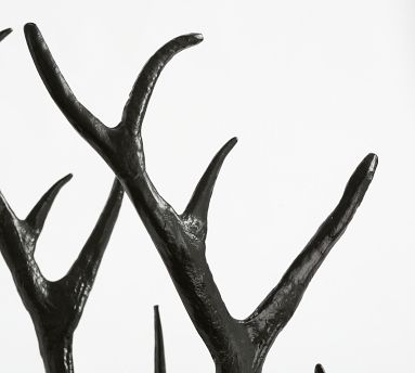 Bronze Antler Fireplace Log Holder | Pottery Barn