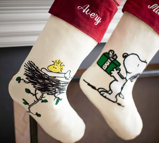 Peanuts™ Crewel Stockings | Pottery Barn