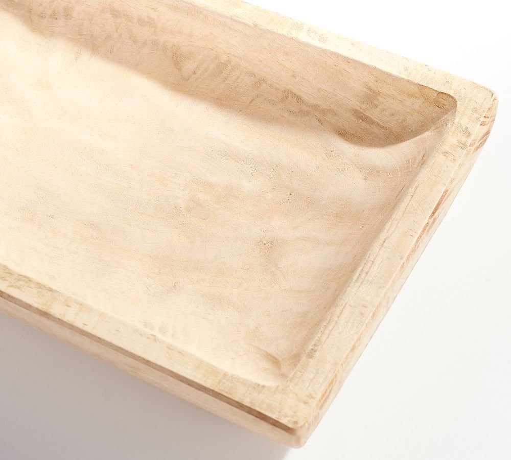Rediscovered Natural Handcrafted Wooden Candle Trays | Pottery Barn